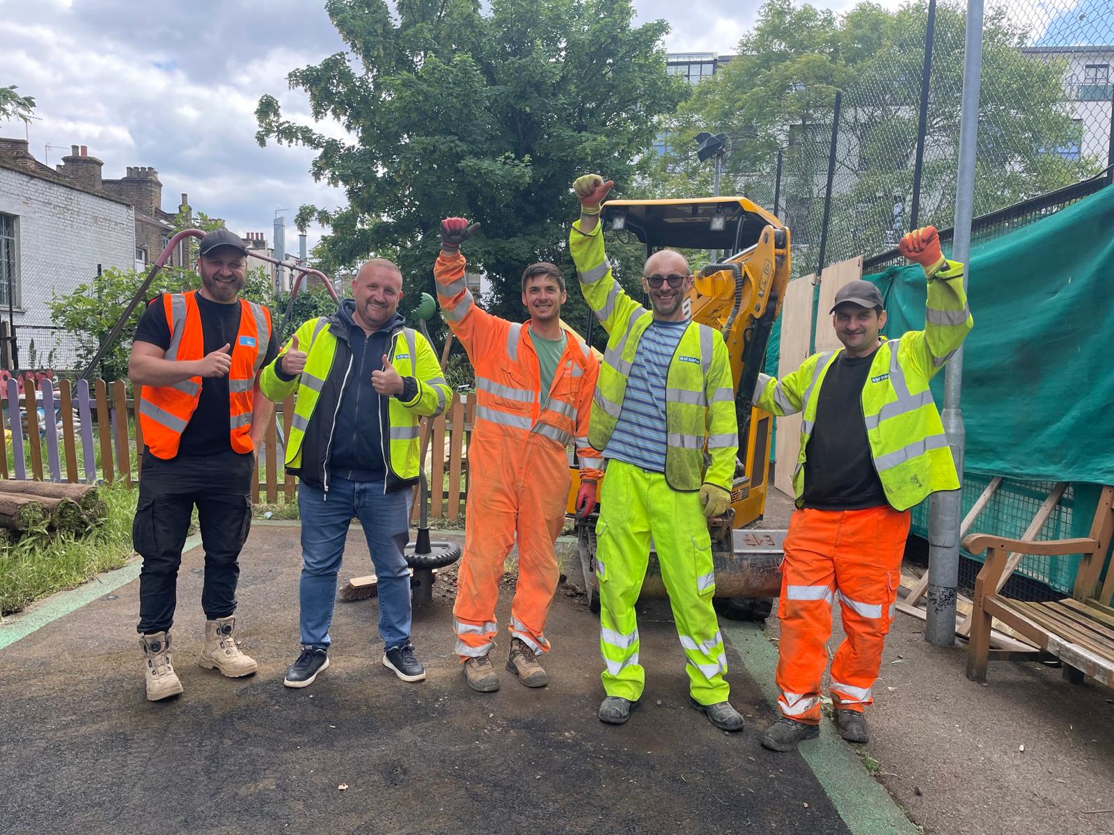 blu-3 and Mace complete playground renovation for children's charity ...